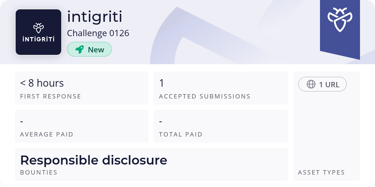 Challenge 0126 - Bug Bounty Program - Intigriti